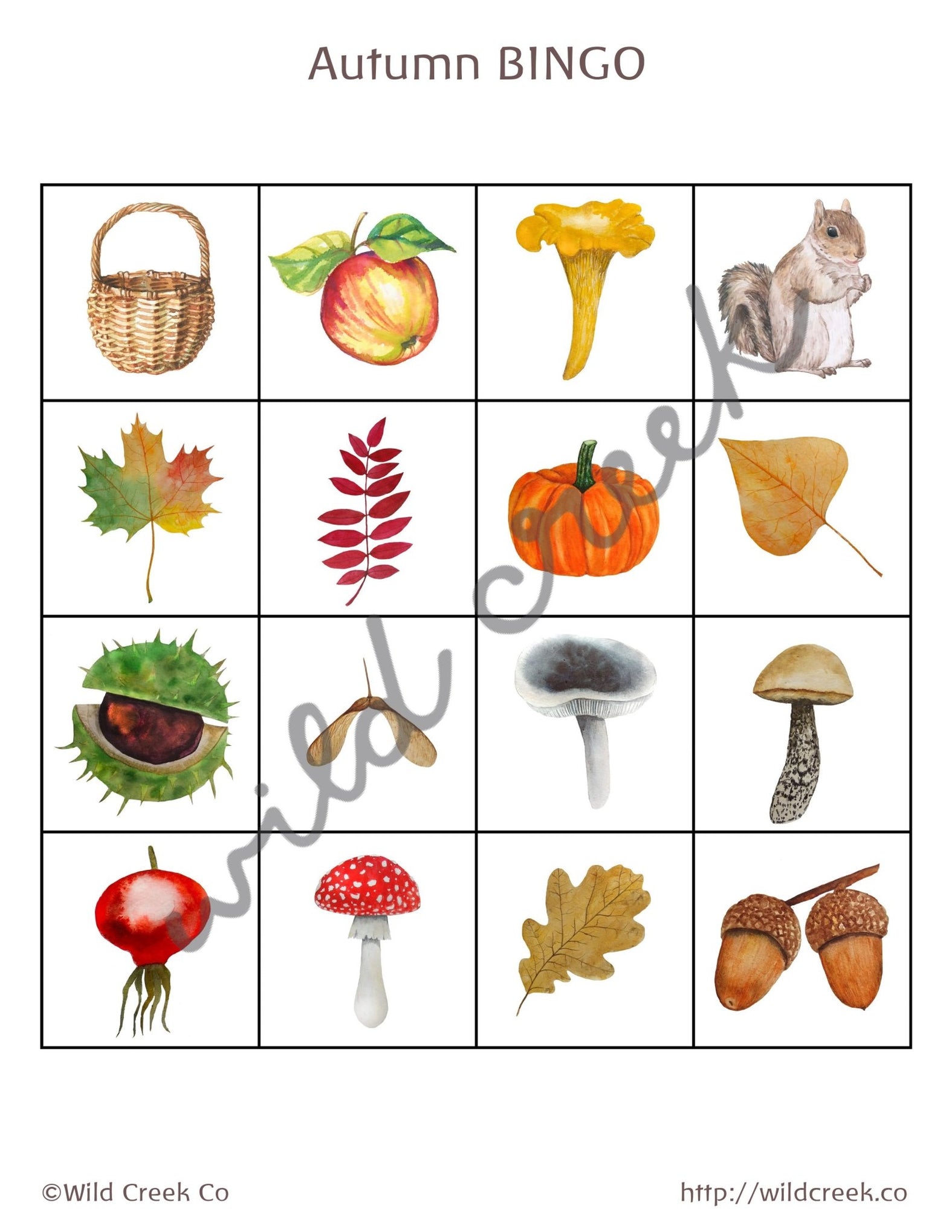 Preschool + Kindergarten Autumn Activity Pack Printable– Wild Creek Co